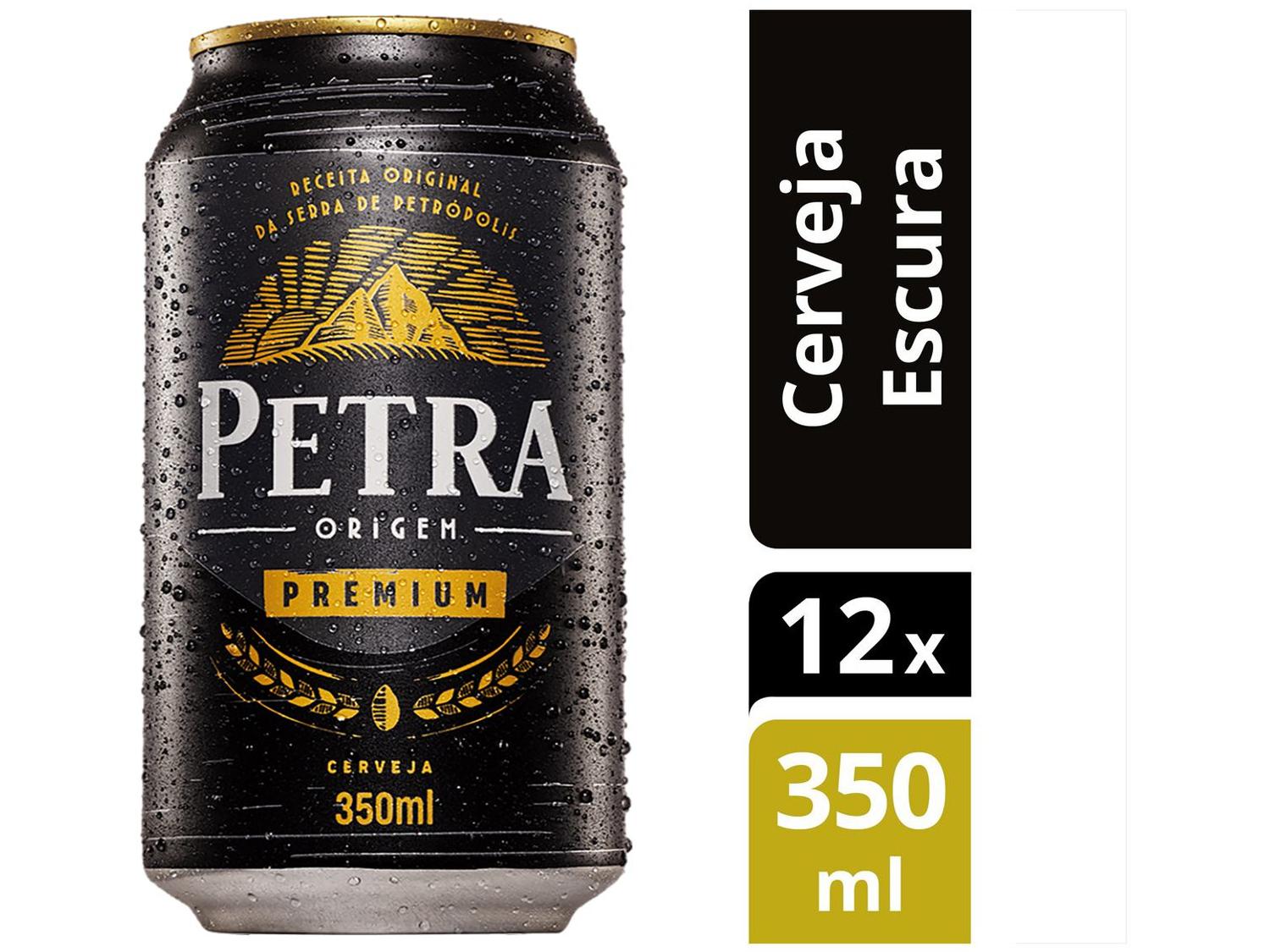 Cerveja Petra Escura Premium 12 Unidades Lata 350ml