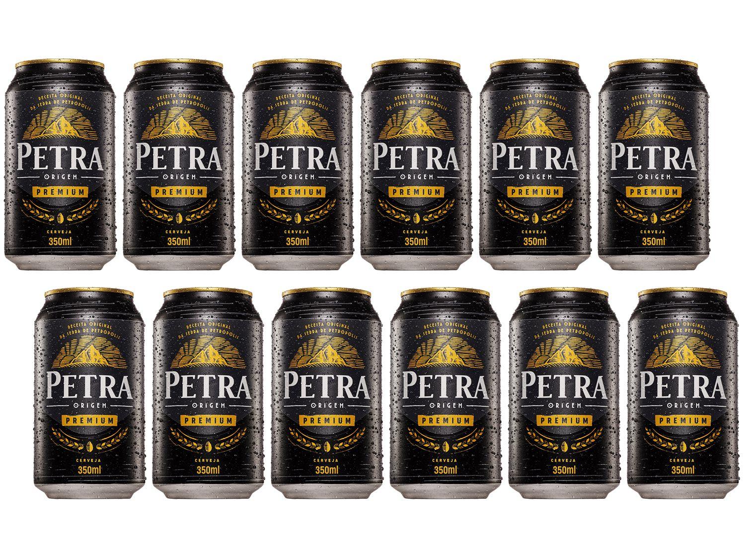 Cerveja Petra Escura Premium 12 Unidades Lata 350ml