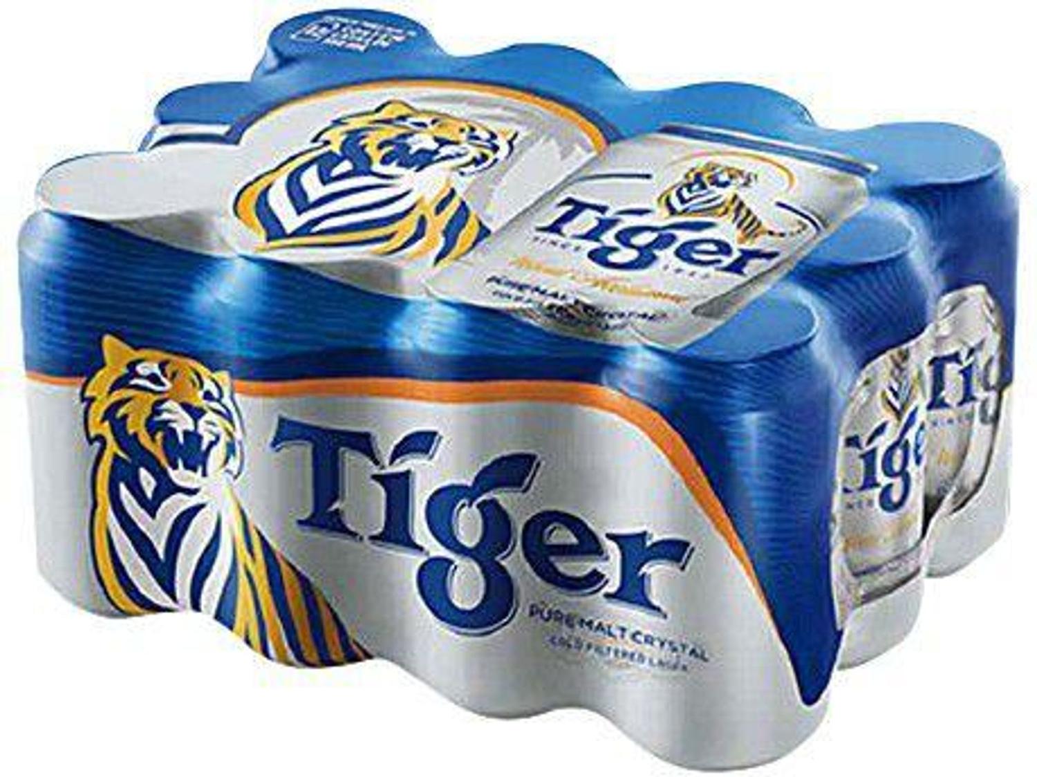 Cerveja Tiger Crystal Puro Malte Pilsen Lager - 12 Unidades Lata 350ml ...
