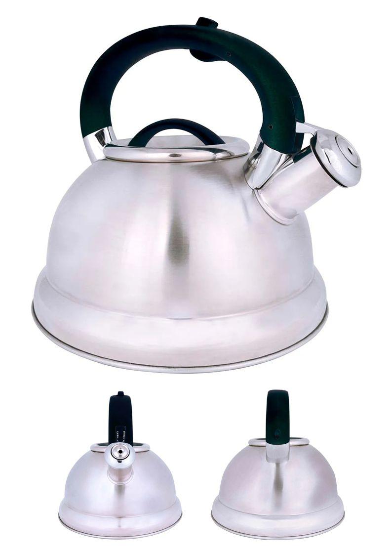 Chaleira Aço Inox 3 Litros Fundo Triplo Diletta Preta - Mor - Chaleiras ...