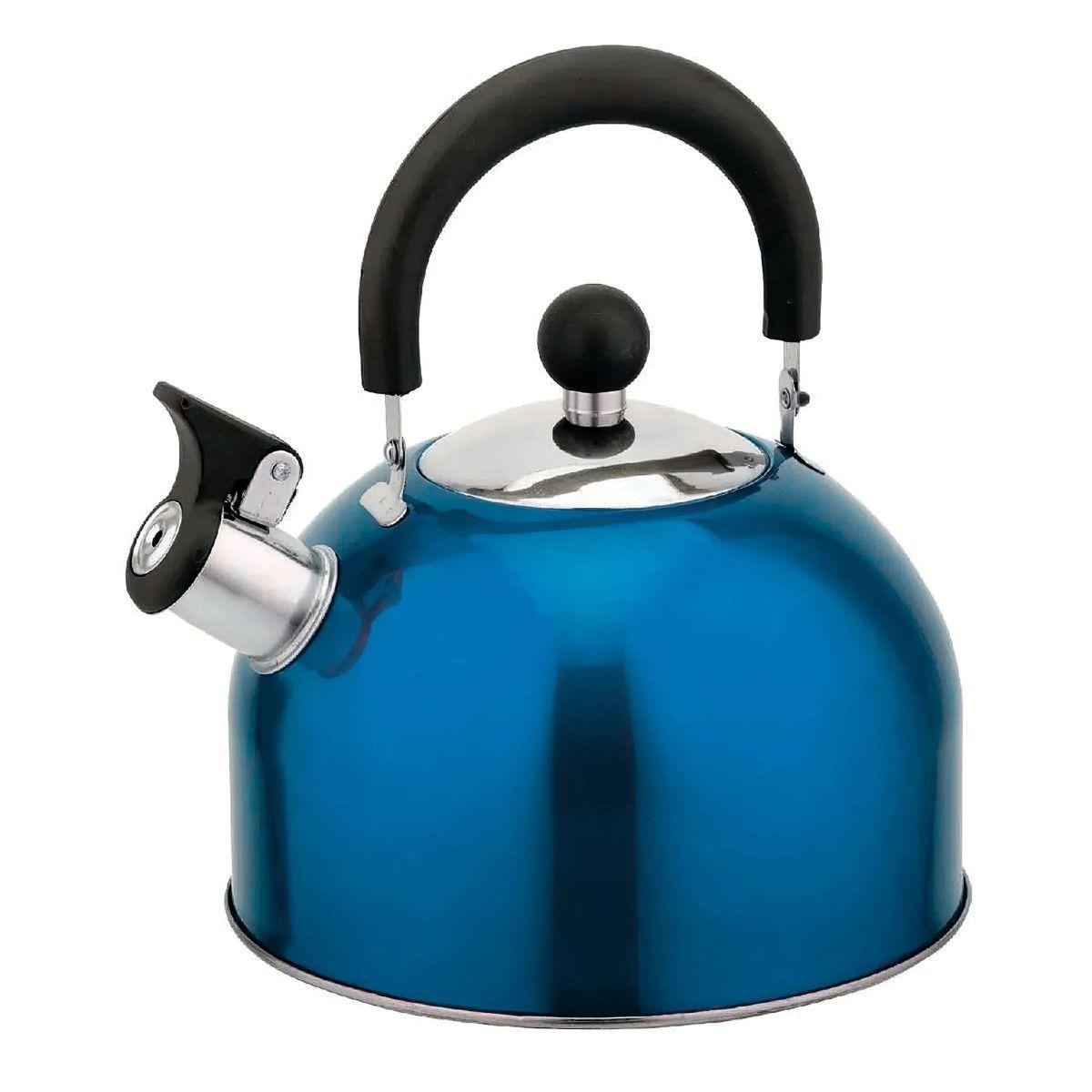 Chaleira Aço Inox Com Apito e Alça 1,8 Litros Para Café e Chá - 123 ...