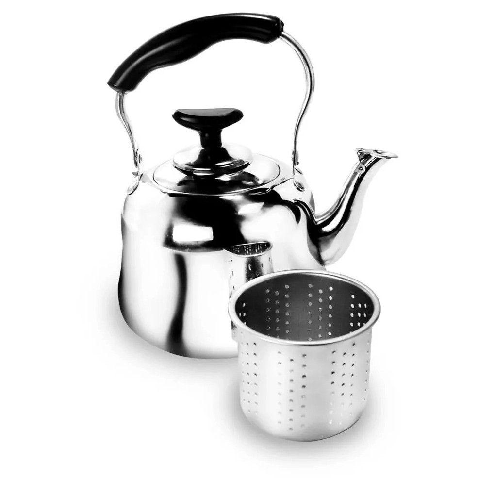 Chaleira Aço Inox De Alta Qualidade Ke home 1 litro Com Infusor e Apito ...