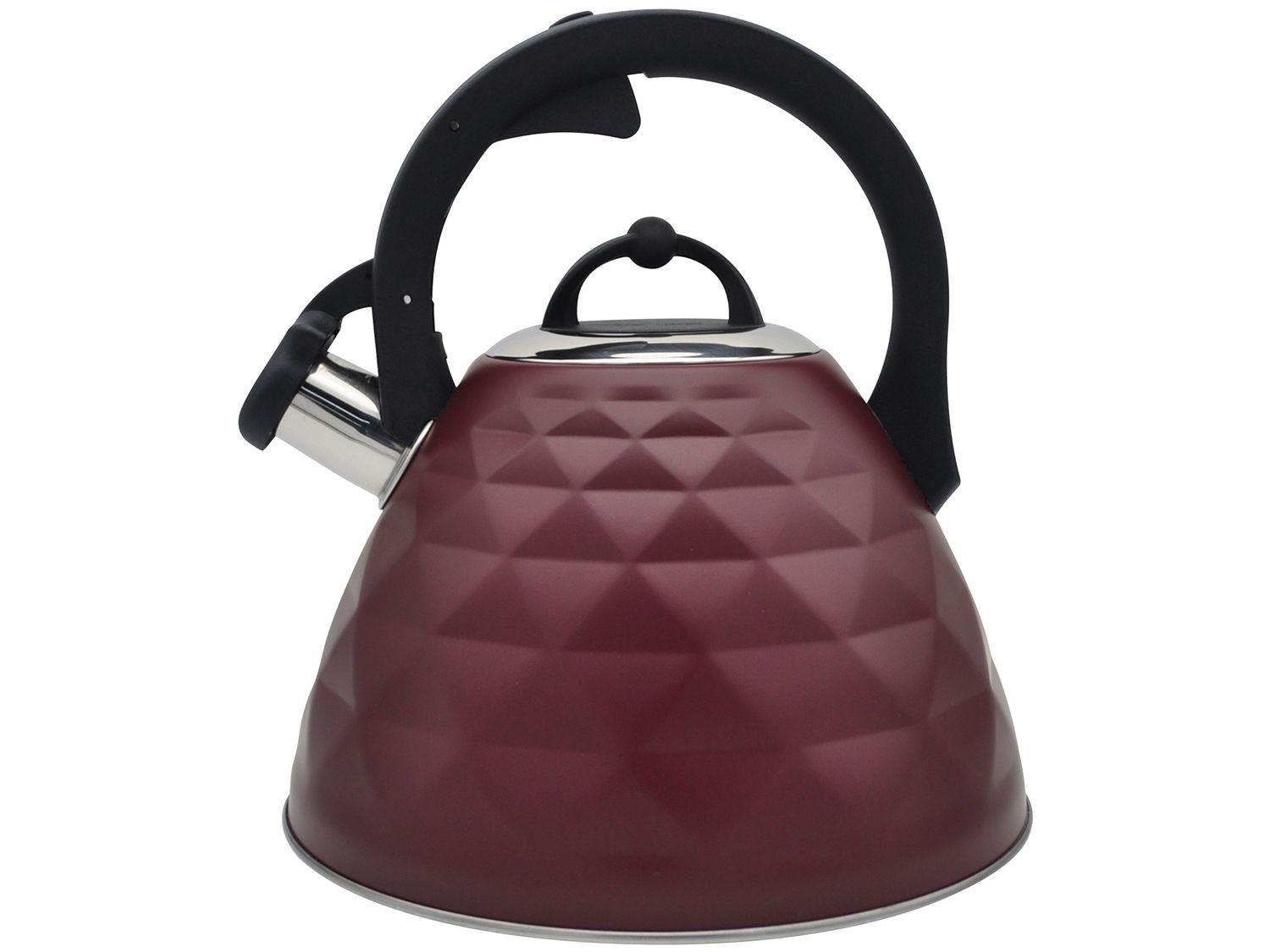 Chaleira Brinox Inox com Apito Vermelho Fosco 2,7L Diamond