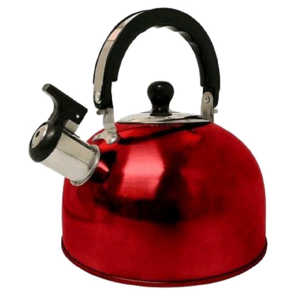 Chaleira Café Ou Chá Com Apito Aço Inox Várias Cores 2lt - Útil ...
