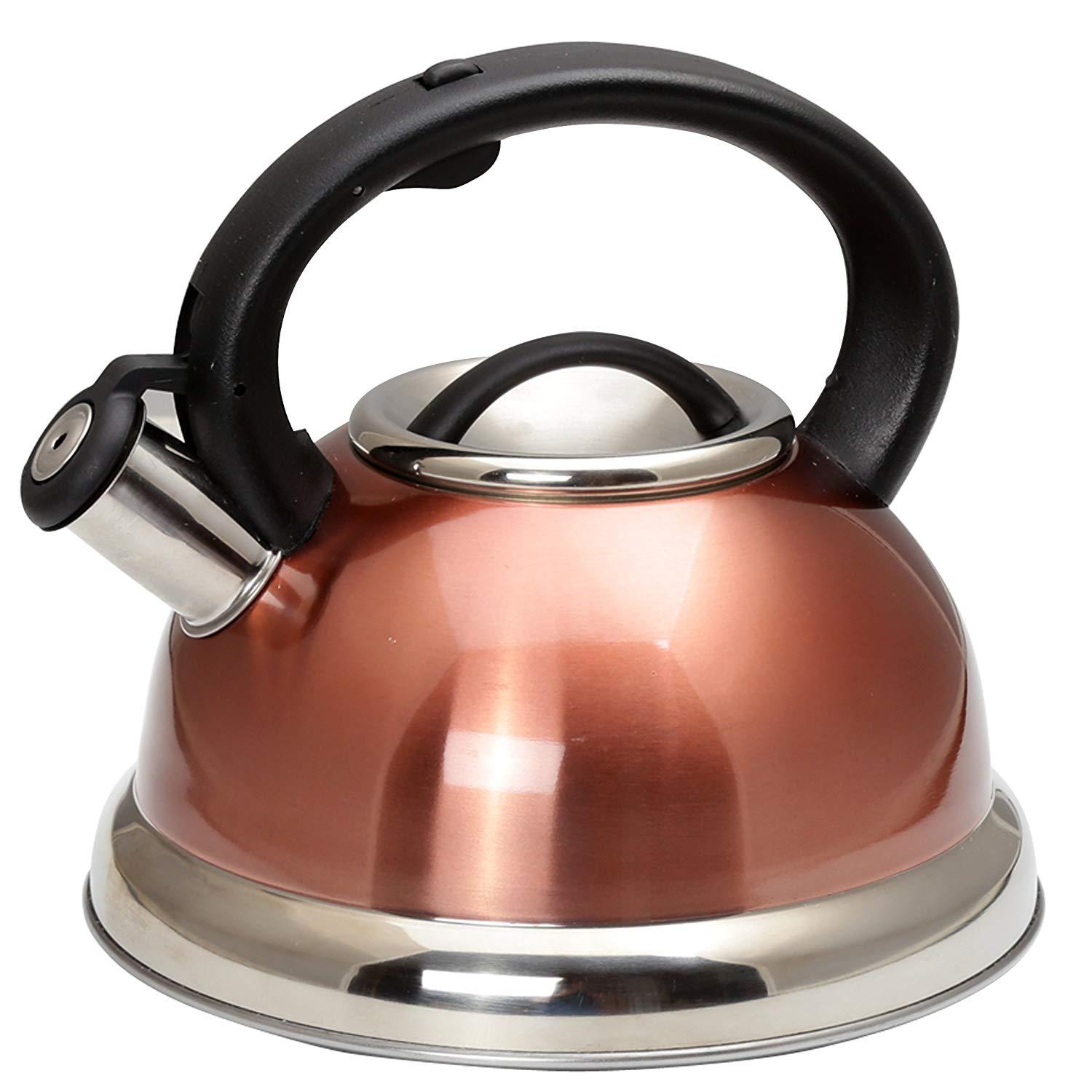 Chaleira Inox com Apito 3 Litros Dourada Indução - Carisma - Chaleiras ...
