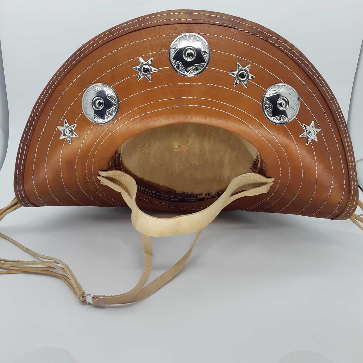 Chapéu de Cangaceiro Adulto Lampião Maria Bonita Couro Baulado - Shop ...