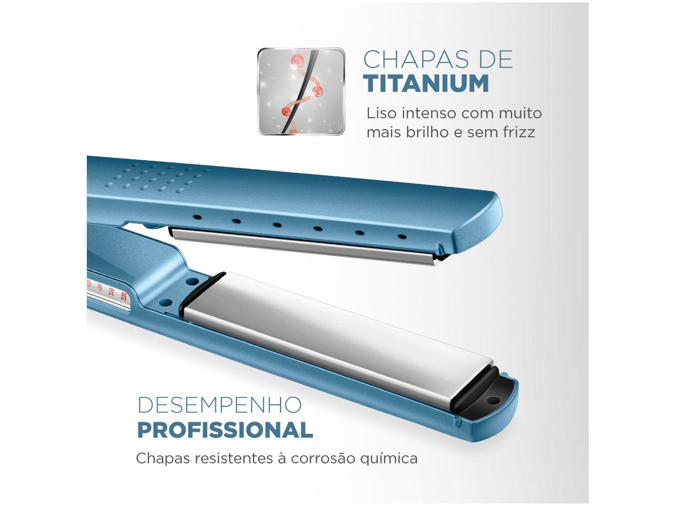 Chapinha/Prancha de Cabelo Mondial Titanium Pro Cerâmica
