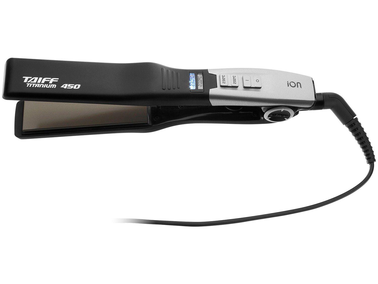 Chapinha/Prancha de Cabelo Taiff Titanium 450 - com Íons 230C ...