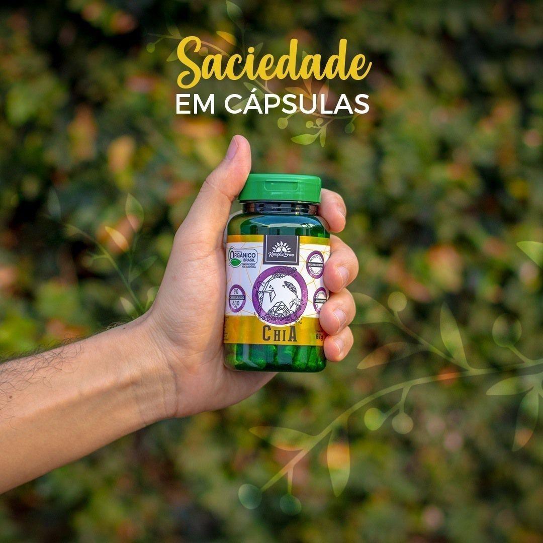 Chia Pura - 90 Cápsulas De 630 Mg - Orgânica E Certificada - Kampo de ...