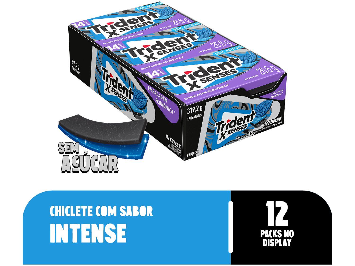 Chiclete Trident XSenses Intense Sem Açúcar Display com 12 Unidades de ...