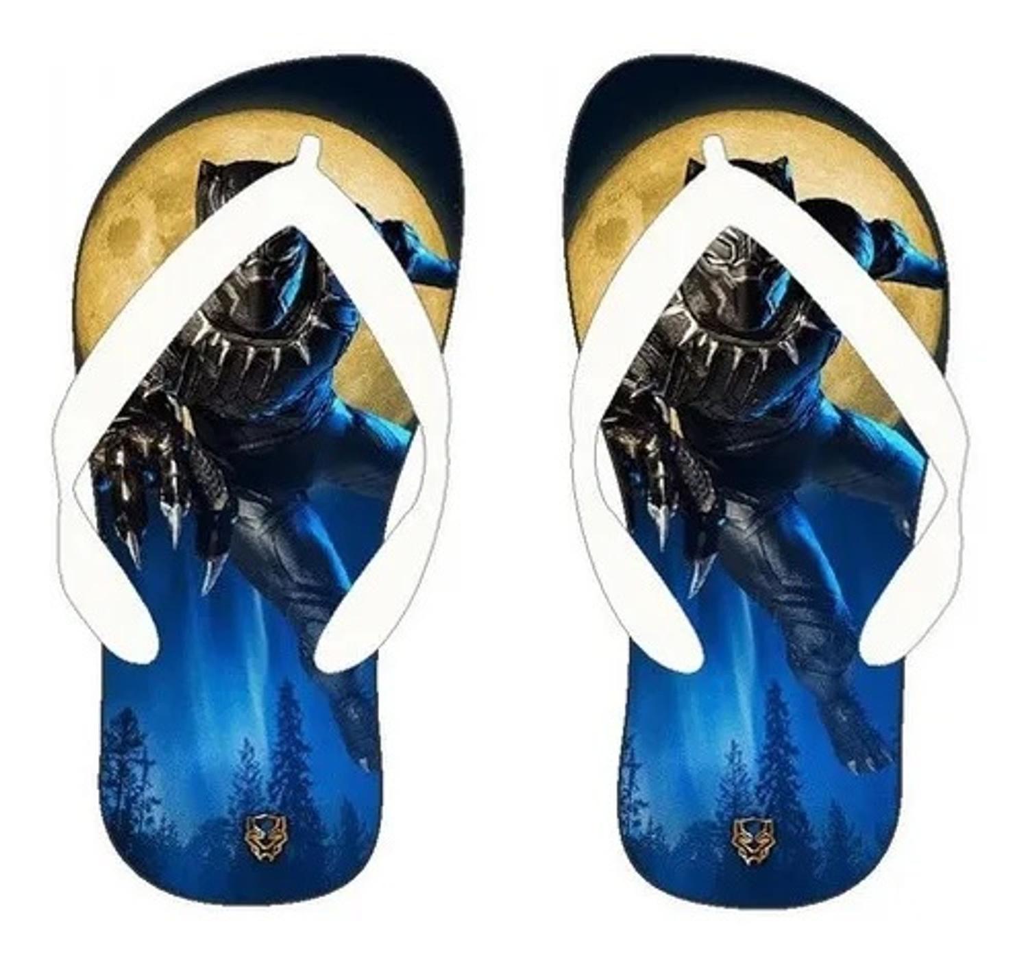 Chinelo La Vai Ana Personalizado Pantera Negra Filme Coleção Moda 2022 ...