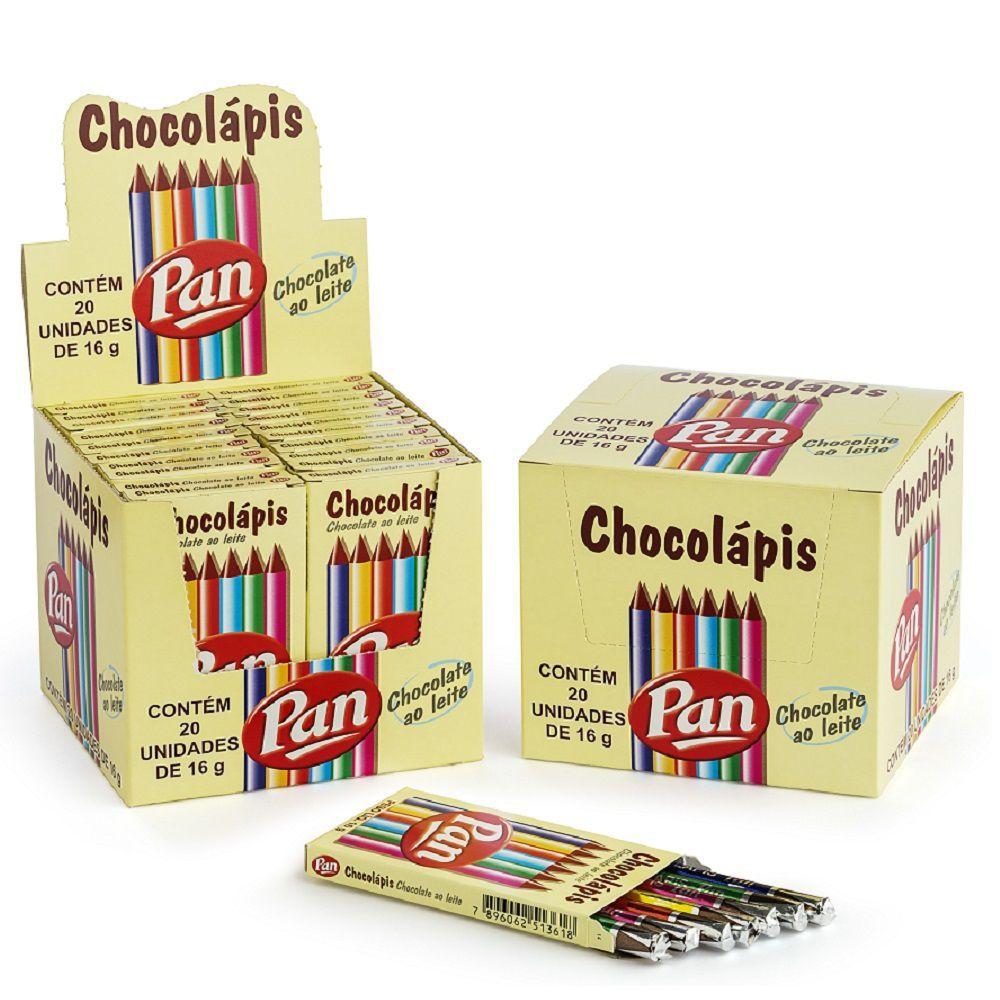 Chocolápis 16g CX 20 UN Pan Chocolates - Chocolate / Barra de Chocolate ...