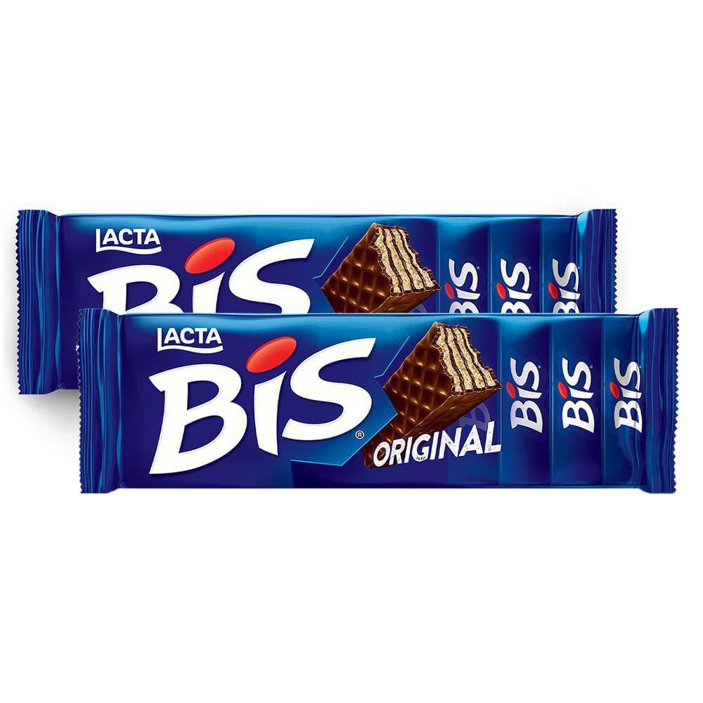 Chocolate Bis Lacta ao Leite 126g Kit com duas unidades - Bis ...