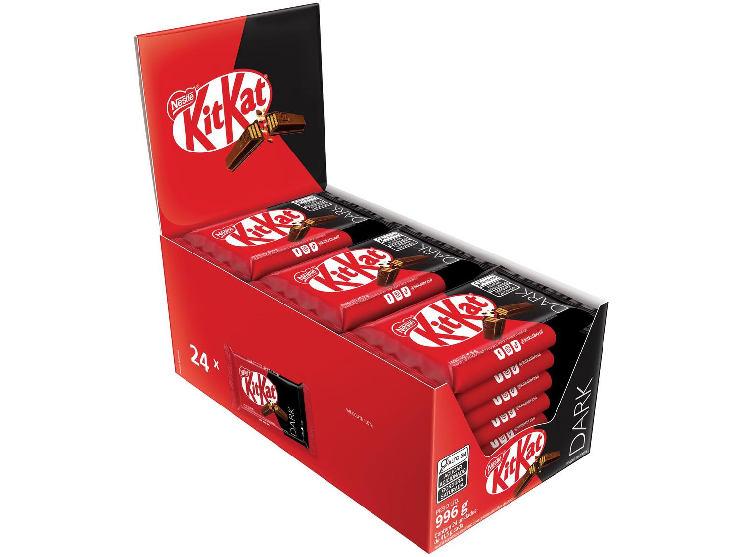 Chocolate Kit Kat Dark Amargo 24 Unidades Nestlé
