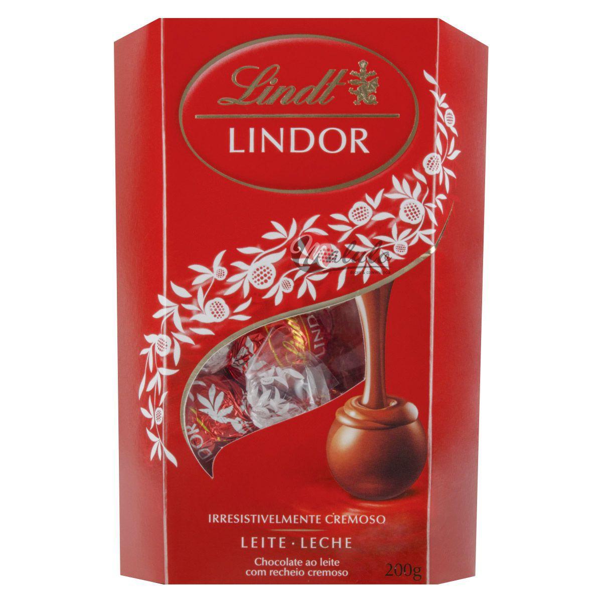 Chocolate Lindt Lindor 200g BomBom Swiss Milk - Chocolate / Barra de ...