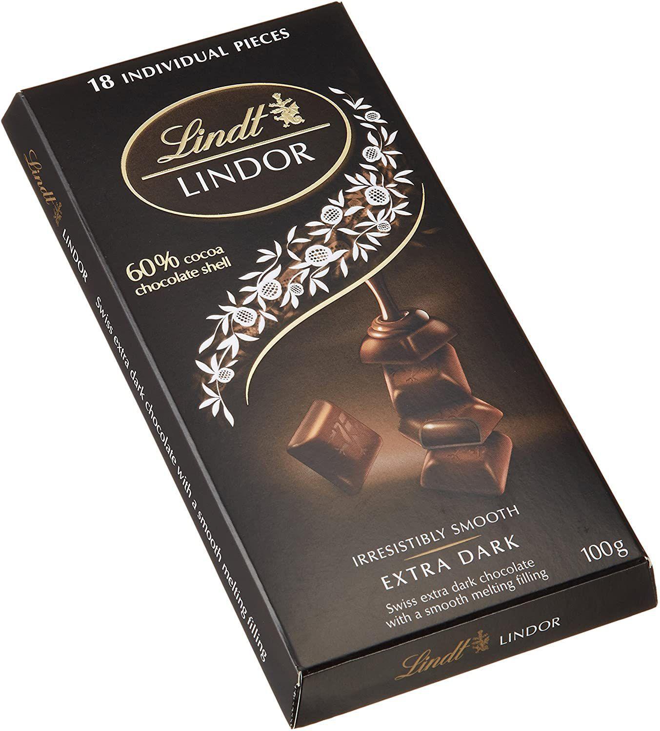 Chocolate Lindt Lindor Extra Dark 60% Cacau Cremoso 100g - Chocolate ...