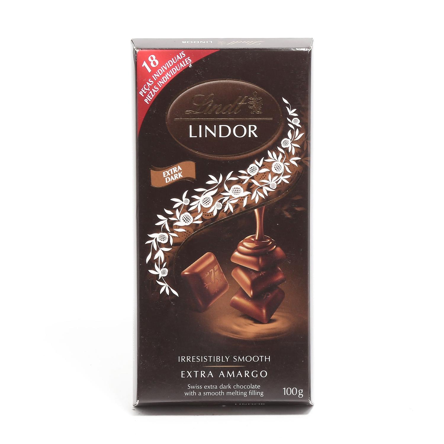 Chocolate Lindt Lindor Extra Dark 60% Cacau Cremoso 100g - Chocolate ...
