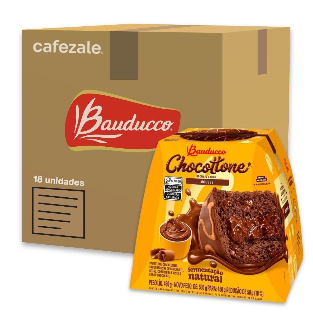 Chocotone Bauducco Mousse Chocolate Kit 18 Panetones 450G - Chocotone ...
