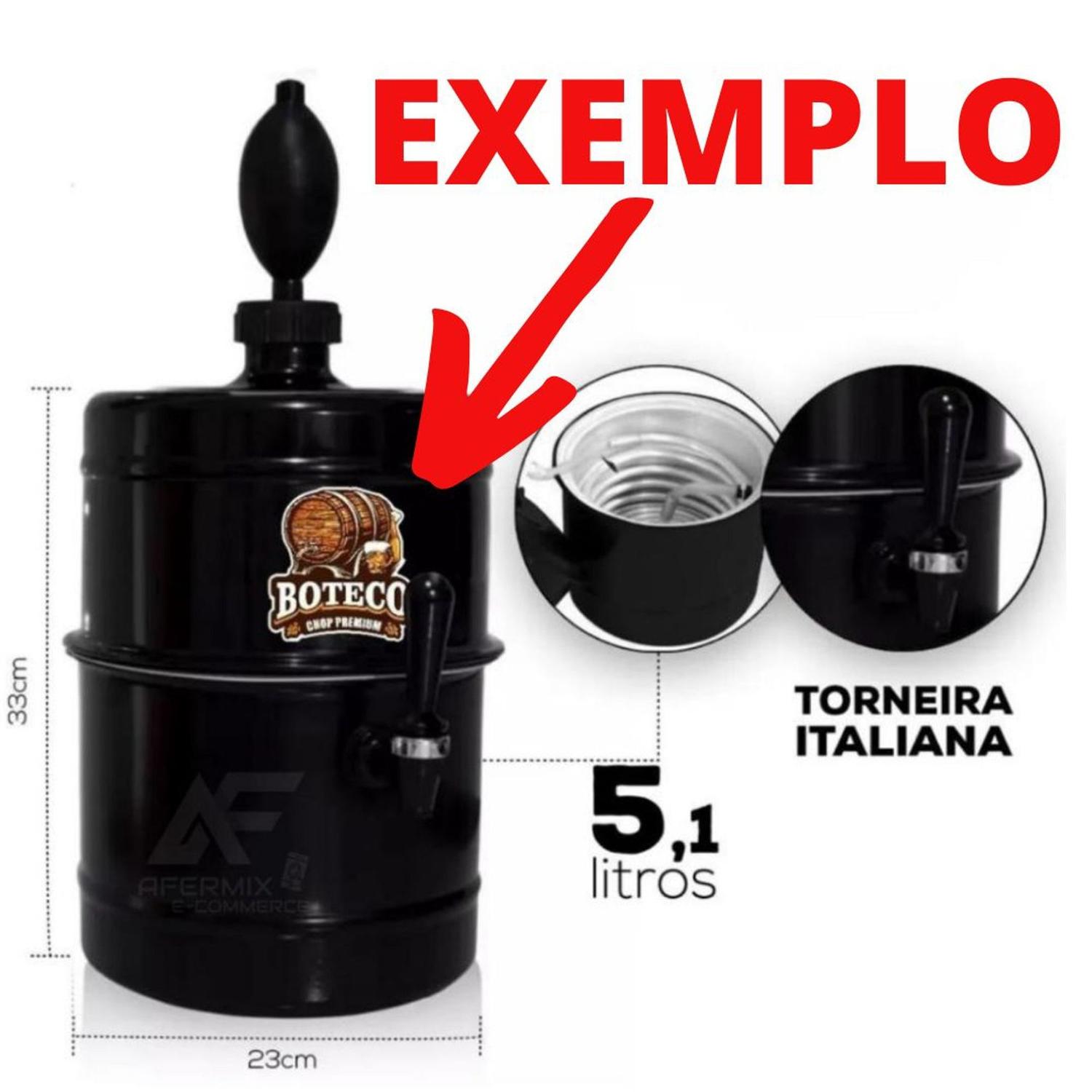 Chopeira Portatil 5,1 Litros torneira italiana c/ 2 COPOS - Beer Chopp ...