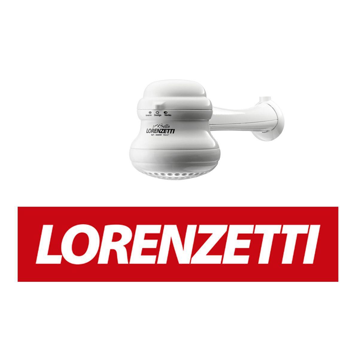 Chuveiro Elétrico Loren Bello com Cano 5500W 127v Lorenzetti - Ducha ...