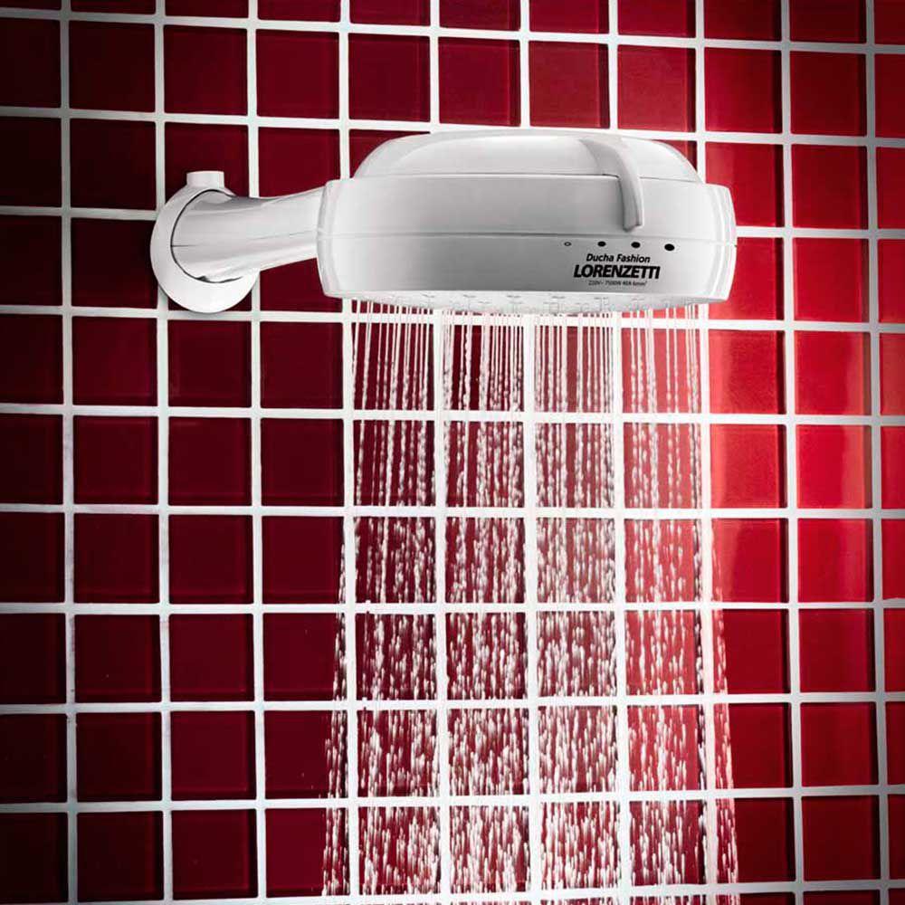 Chuveiro Elétrico Multitemperatura Fashion 5500w 127v Branco Lorenzetti