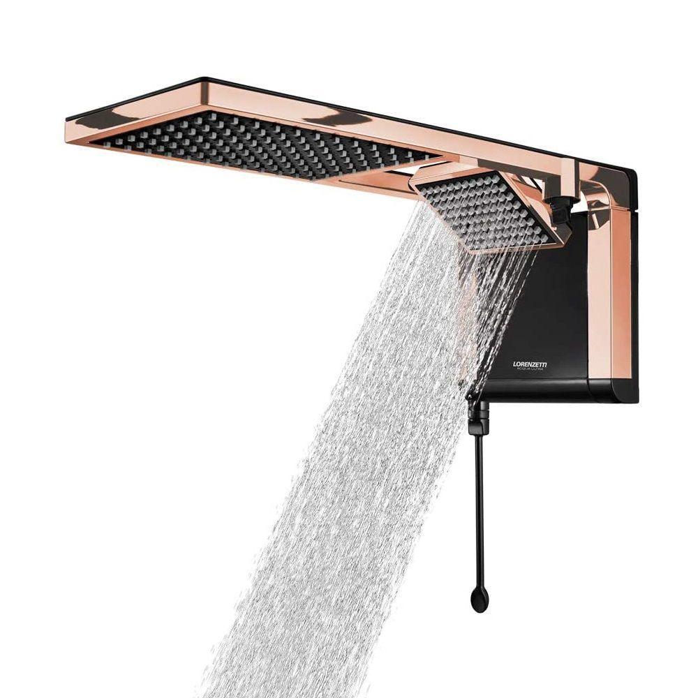 Chuveiro Lorenzetti Grande Quadrado Rosa Gold Acqua Duo 127v 5500w ...