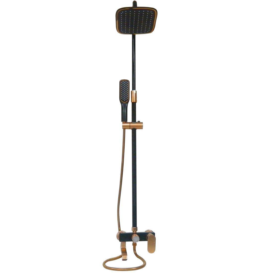 Chuveiro Luxo Aço Inox Monocomando Dourado Banheiro Agua Quente e Frio ...