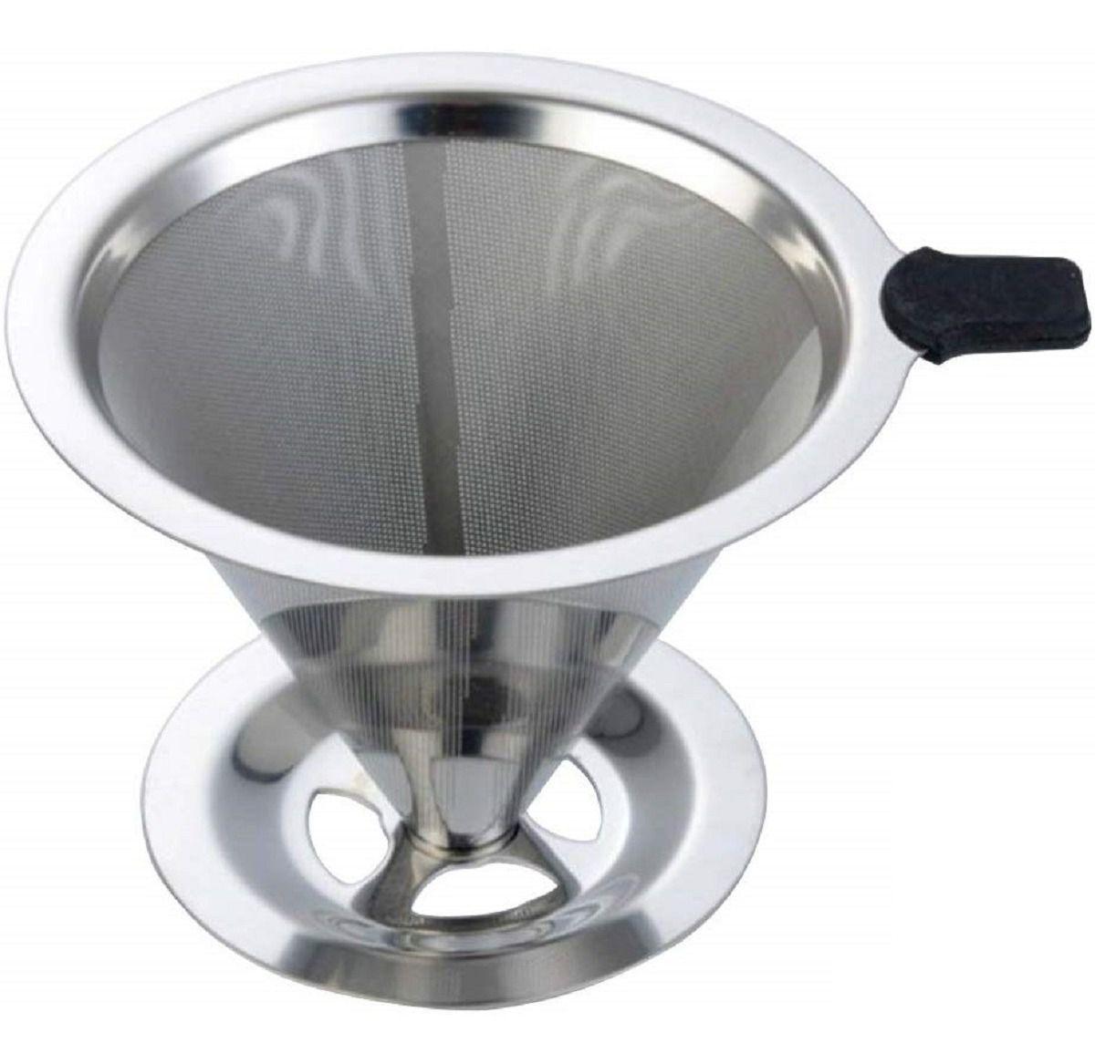 Coador Café Expresso Filtro Peneira Aço Inox Pour Over Reutilizável ...