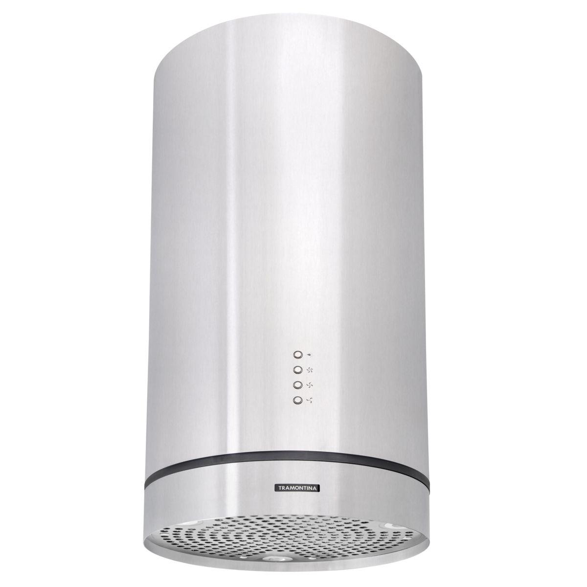 Coifa de Ilha Tramontina Tube Isla Redonda em Aço Inox 35 cm 220 V ...