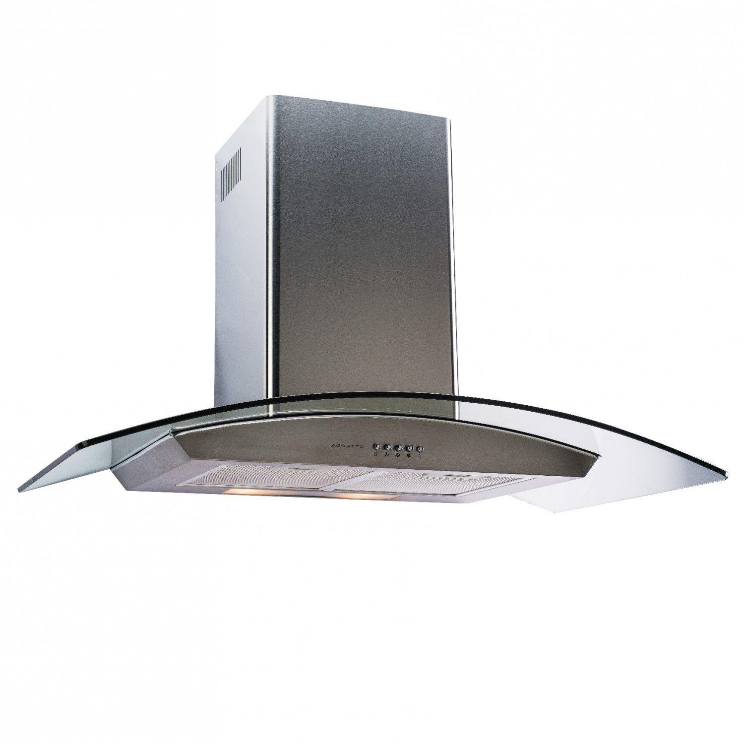 Coifa de Parede com Vidro 90cm Agratto 127V Inox - Ventisol - Coifa de ...