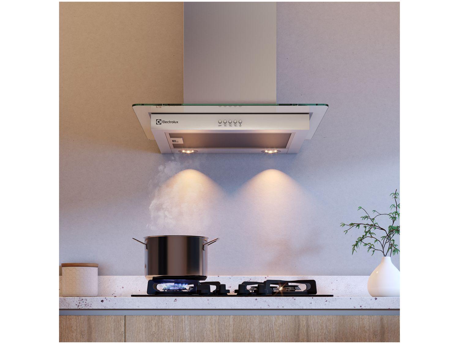 Coifa de Parede Electrolux 60cm 4 Bocas Vidro Plano CE6VX Efficient