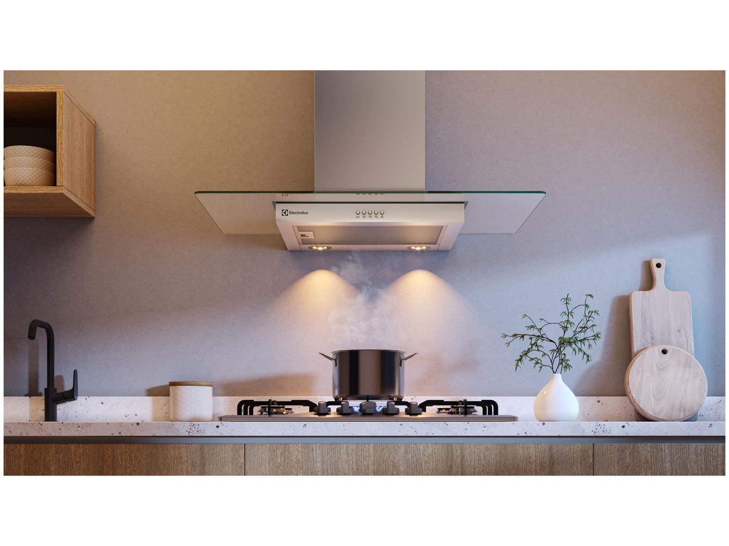 Coifa de Parede Electrolux 90cm 5 Bocas Vidro Plano CE9VX/Efficient