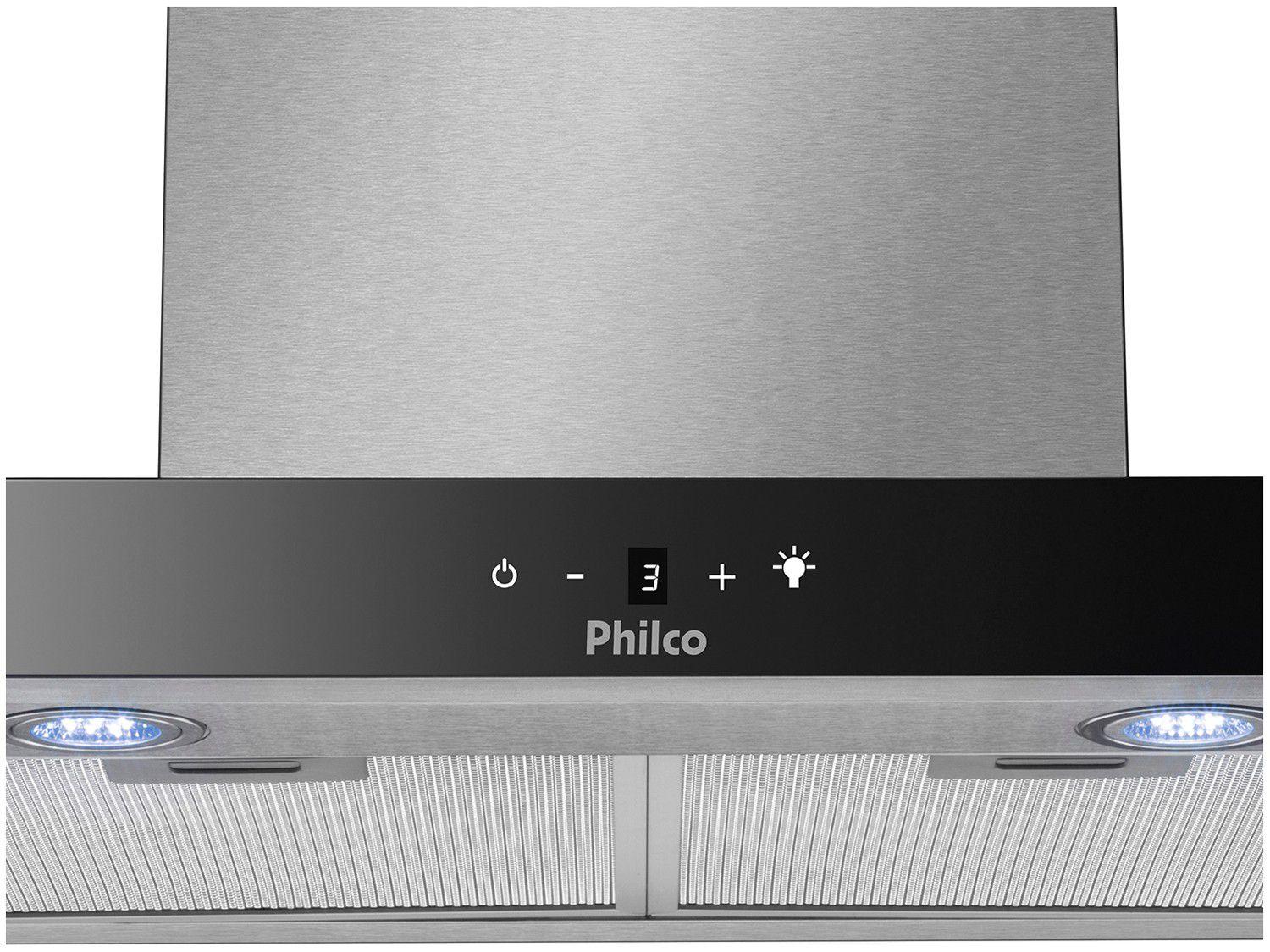 Coifa de Parede Philco 60cm 4 Bocas 3 Velocidades Inox 60