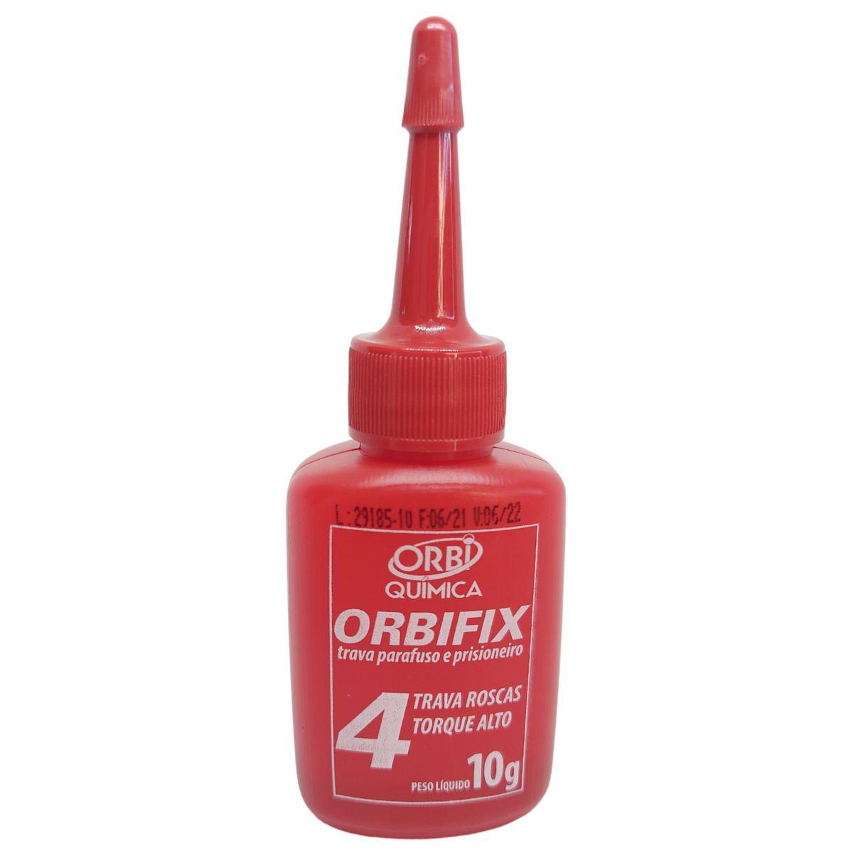 Cola Adesivo Trava Parafuso Roscas Vermelha Orbifix 10g - Orbi Química ...