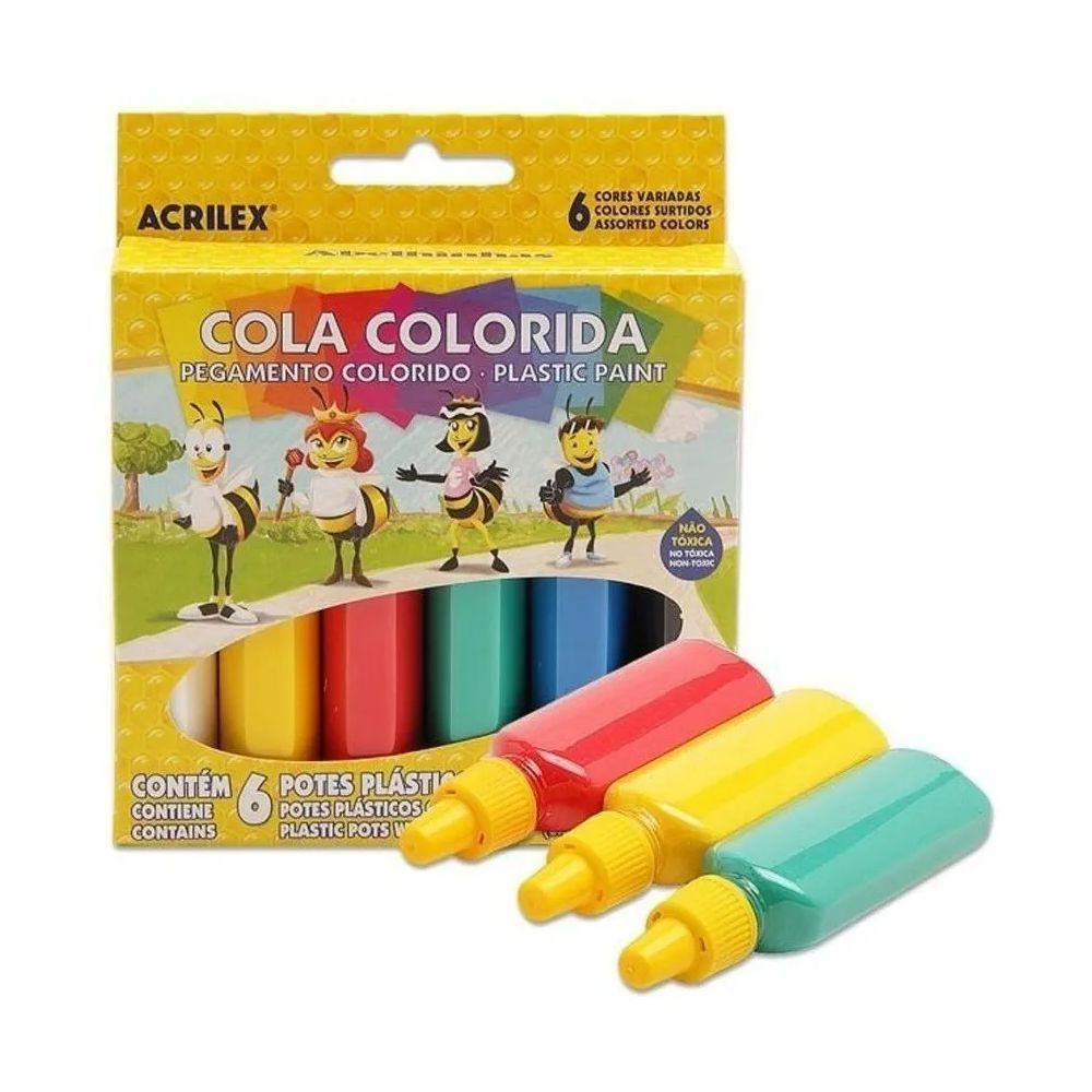 Cola Colorida 6 Cores Acrilex - Colas - Magazine Luiza