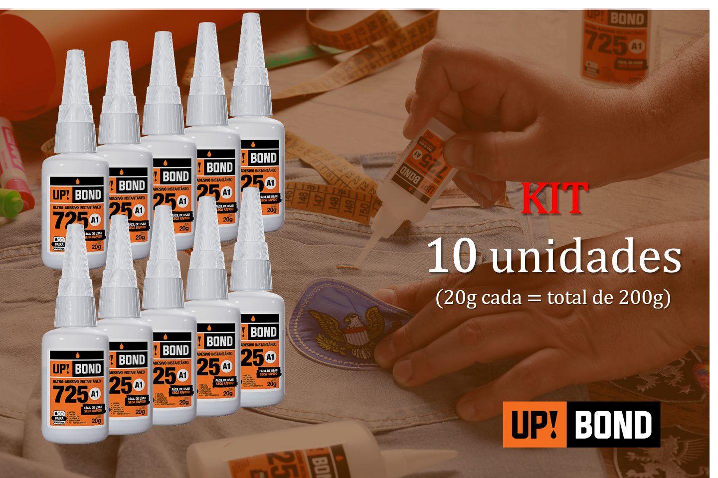 Cola de plástico adesivo instantâneo 20g 725 UpBond kit 10un - Up! Bond - Cola Instantânea ...