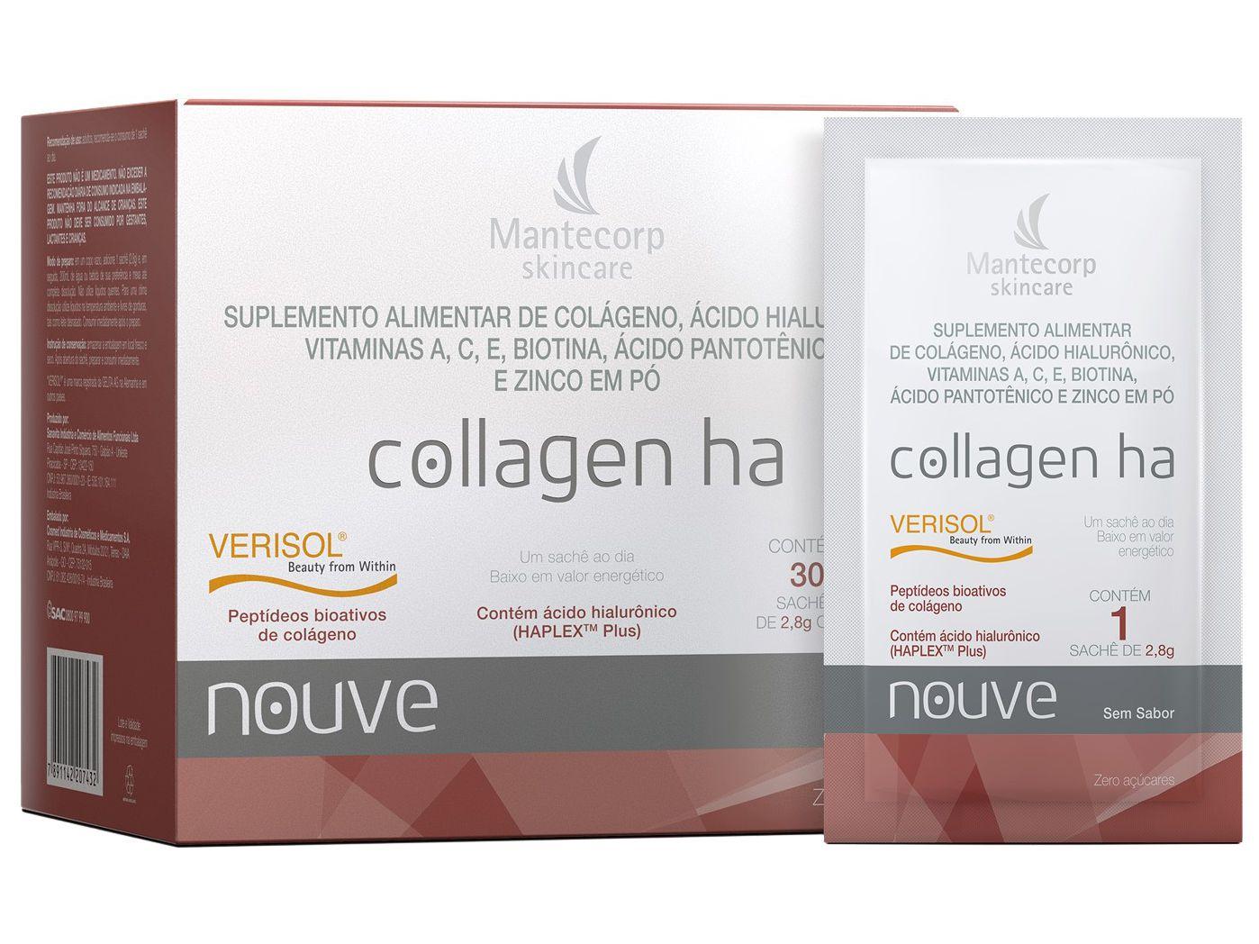 Colágeno Verisol Mantecorp Nouve Collagen HA 30 Sachês sem Sabor