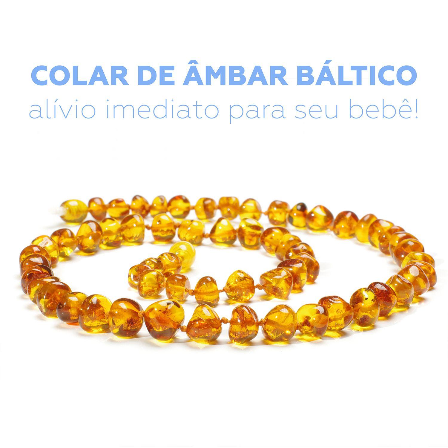 Colar Âmbar Báltico Infantil 33 Cm Mel escuro COGNAC - Amber Empire ...