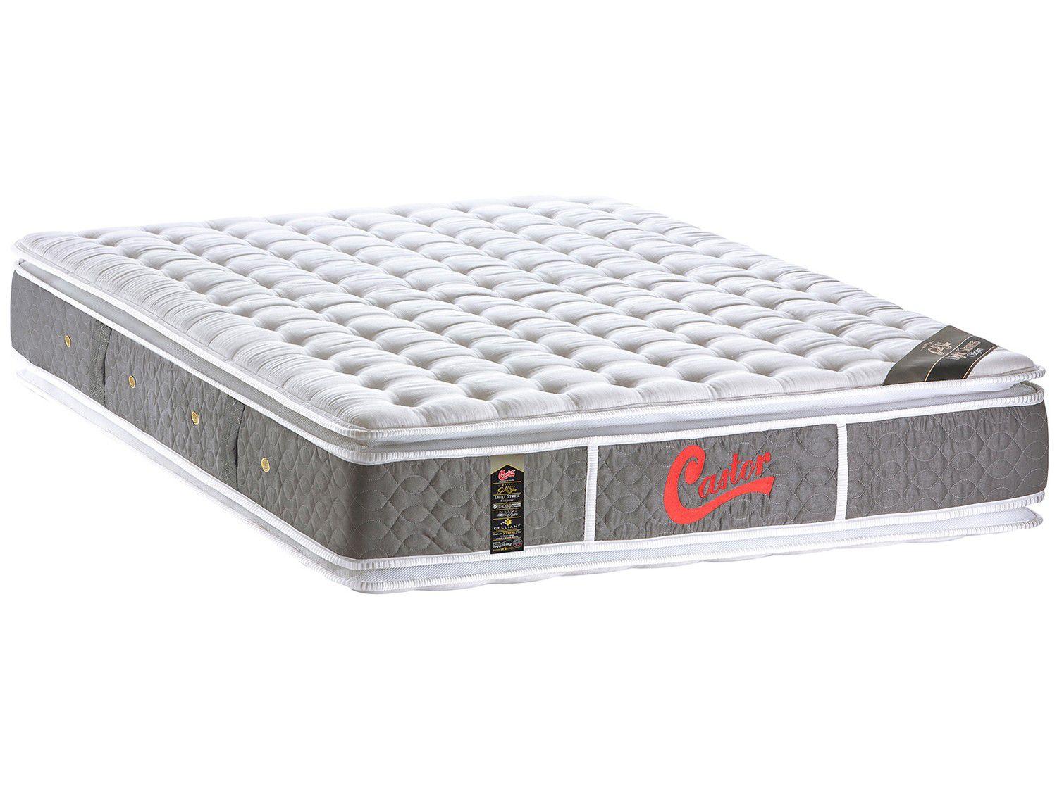 Colchão Casal Castor Mola Ensacadas/Pocket - 34cm de Altura Gold Star ...