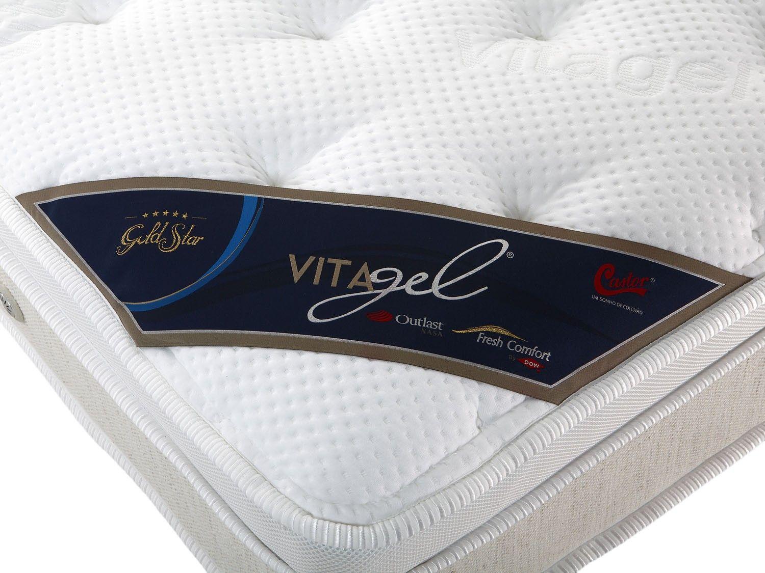 Colchão King Castor Mola Pocket 32cm de Altura Vitagel