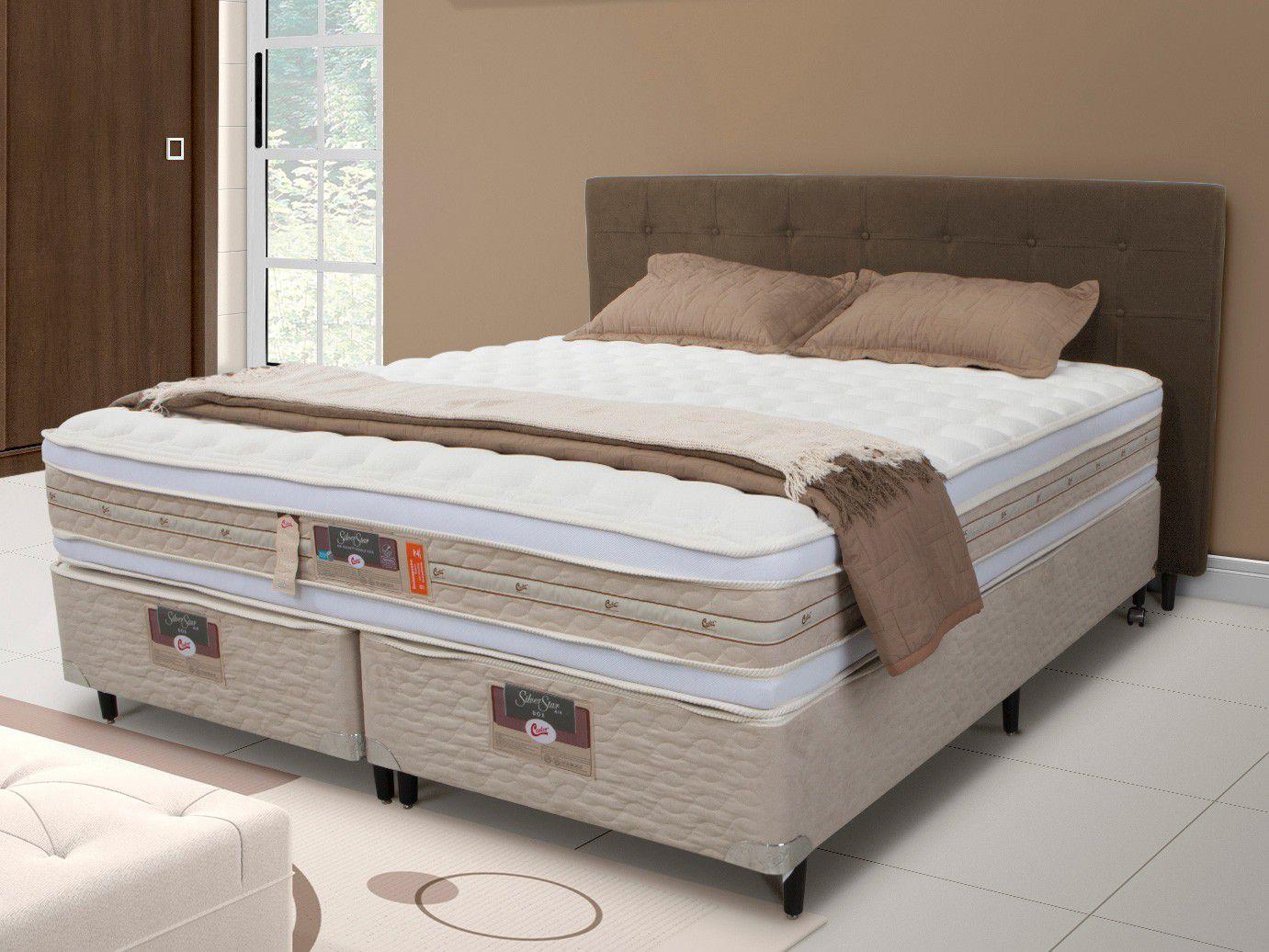 Colchão King Size Castor Mola Ensacadas/Pocket - 34cm de Altura Silver ...