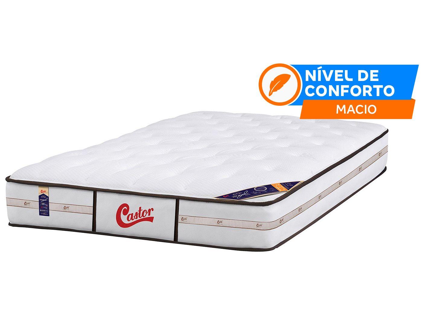 Colchão King Size Castor Mola Ensacadas/Pocket