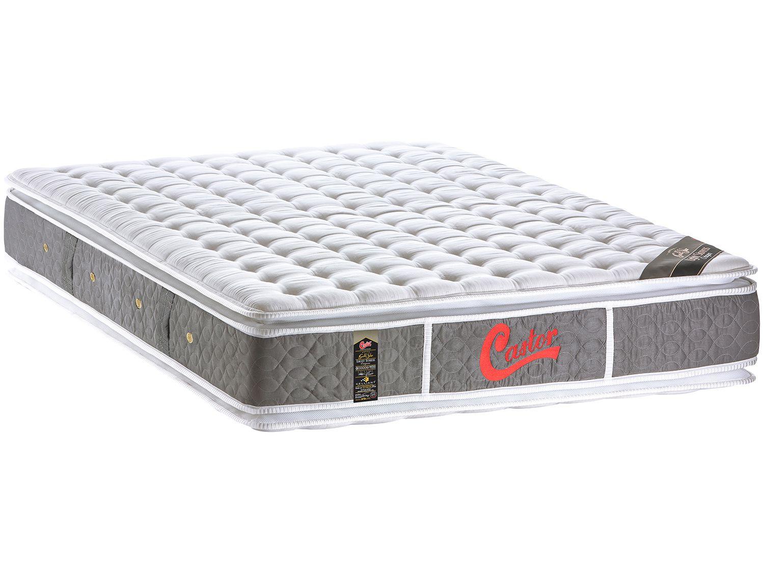 Colchão Queen Size Castor Mola Pocket - 34cm de Alt. Gold Star Light ...