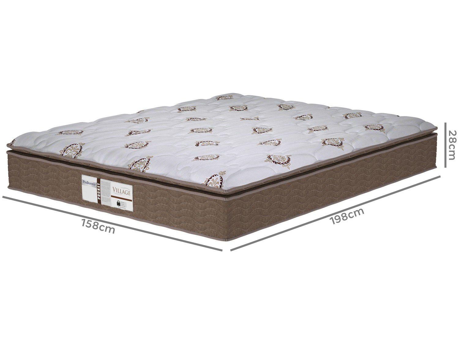 Colchão Queen Size ProDormir Colchões - Molas Ensacadas 28cm de Alt ...