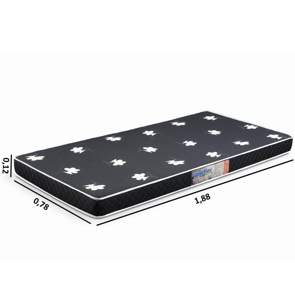 Colchão Solteiro Espuma D20 78cmx188cm Turquesa Umaflex - Colchão ...