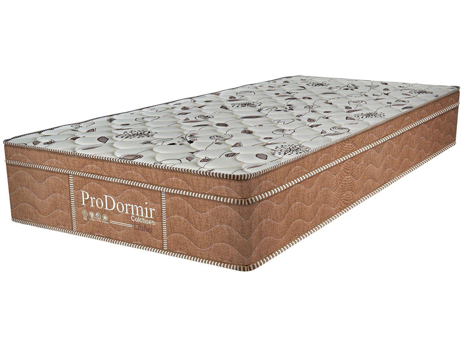 Colchão Solteiro ProDormir Colchões Mola - 88x188cm Linho - Colchão ...