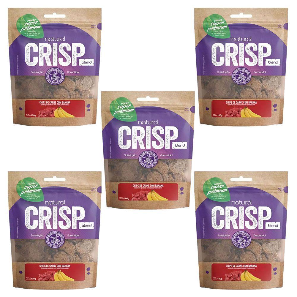Combo 05un Snacks De Carne Com Banana Natural Crisp 100g - Comida ...