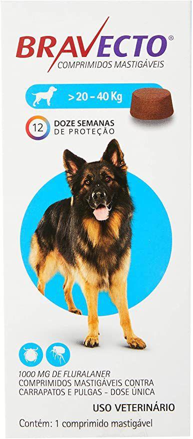 Combo 2 Unidades Antipulgas E Carrapatos Bravecto 20 A 40kg - Antipulga e Carrapaticida ...