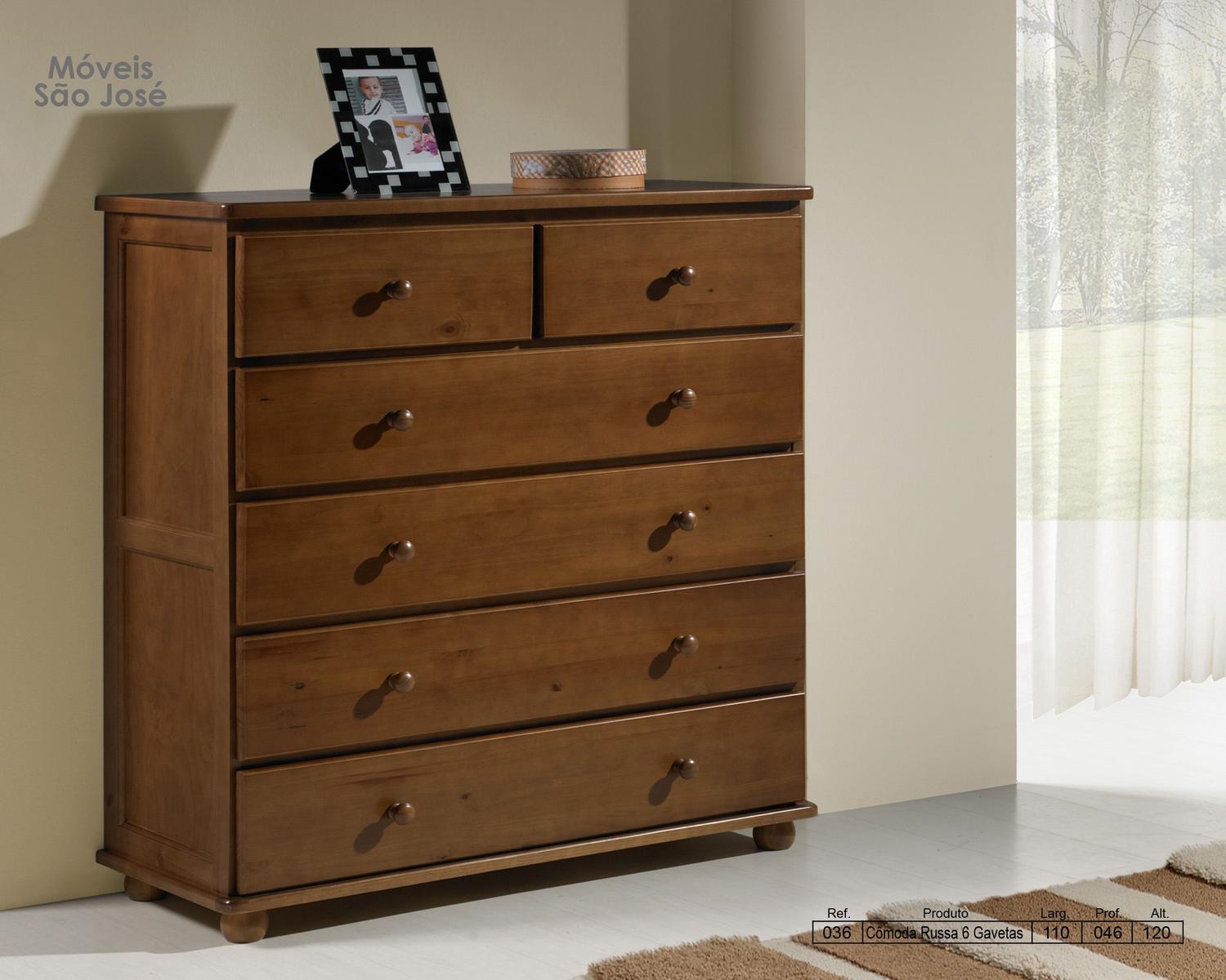 Comoda Madeira Macica 6 Gavetas - Tornado Sao Jose - Cômoda - Magazine ...