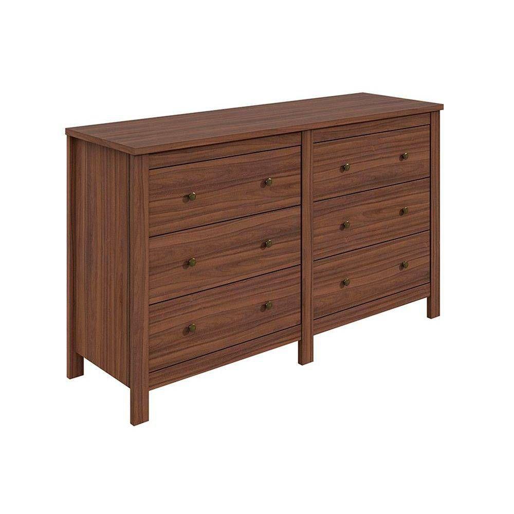 Cômoda Maggiore Lopas 6 Gavetas Horizontal Rovere Naturale - Cômoda ...